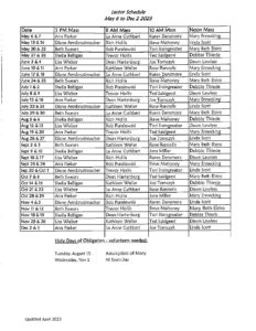 April 2023 to Dec 2023 lector schedule • St. Joseph Catholic Church